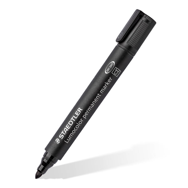 Marker Lumocolor Permanent - Black - Bullet Tip BOX OF 10